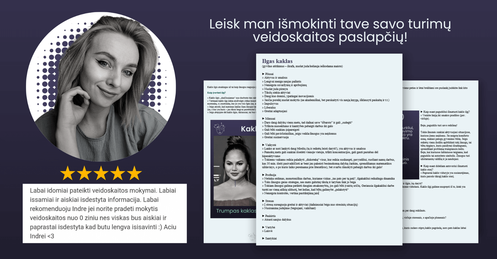 Veidoskaitos (Veidotyros) Mokymai [Individualiai!]